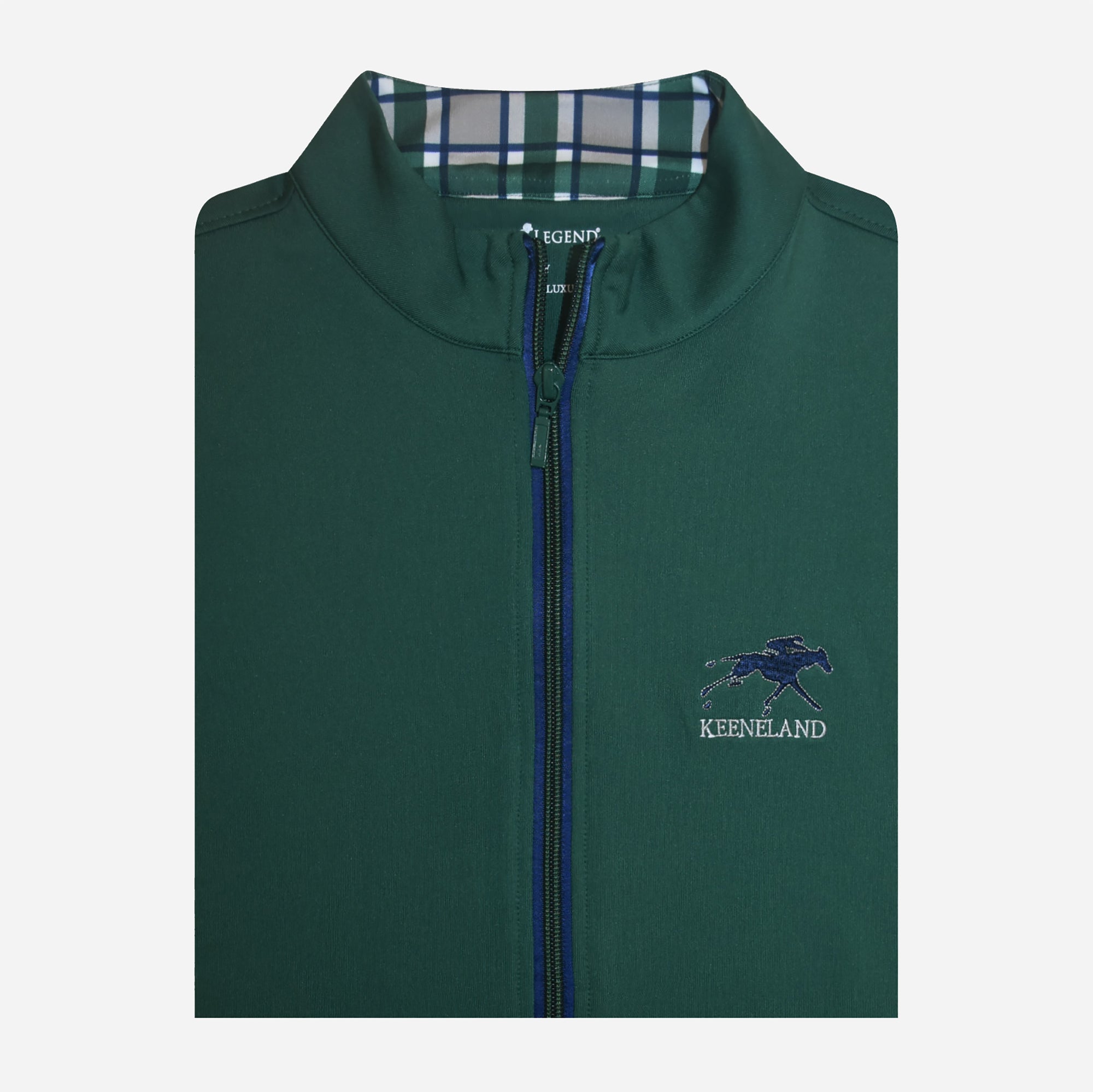 Horn Legend Keeneland Women's Plaid Trim Full Zip – The Keeneland Shop
